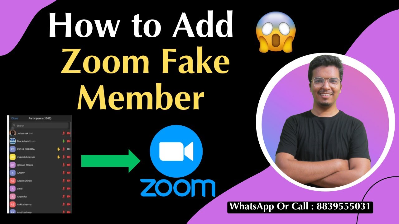 🔥 How to add Fake Members in Zoom meeting | Zoom fake Participants ...