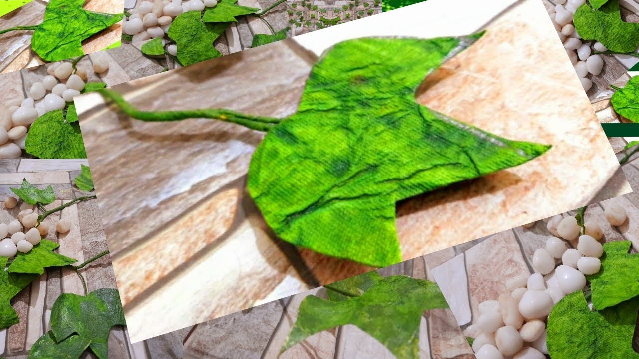 How to make paper leafs/green Leaves decoration/how to make leaf /home ...