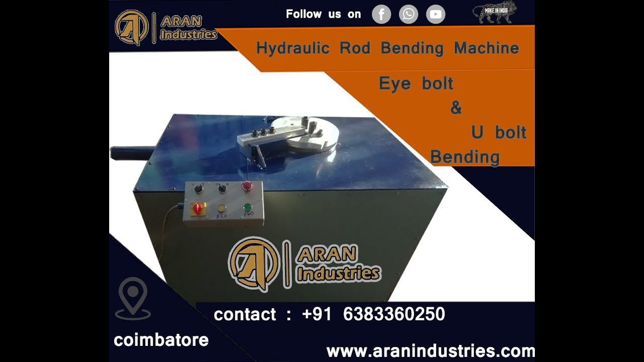hydraulic EYE , U bolt , HOOK bending machine | Rod bending machine # ...