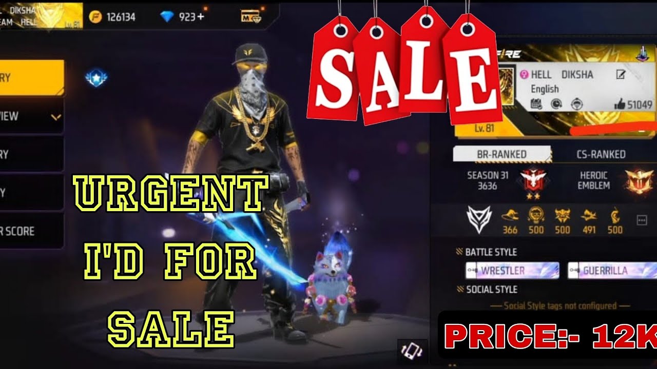 FREE FIRE ID SELL OLD ID SELL TODAY || FF OLD ACCOUNT SELL OLD ...