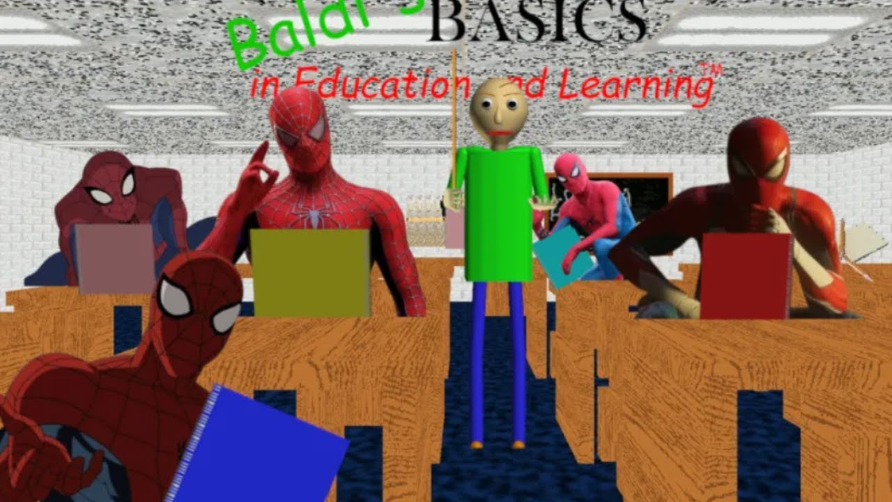 The Spider-Squad Plays Baldi Basics in Education (Fixed) - YouTube