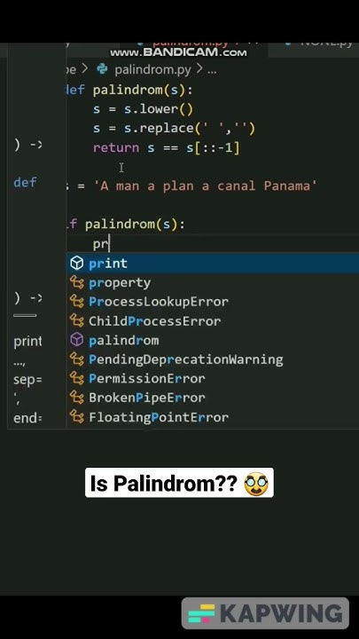 Check For Palindrom #python - YouTube