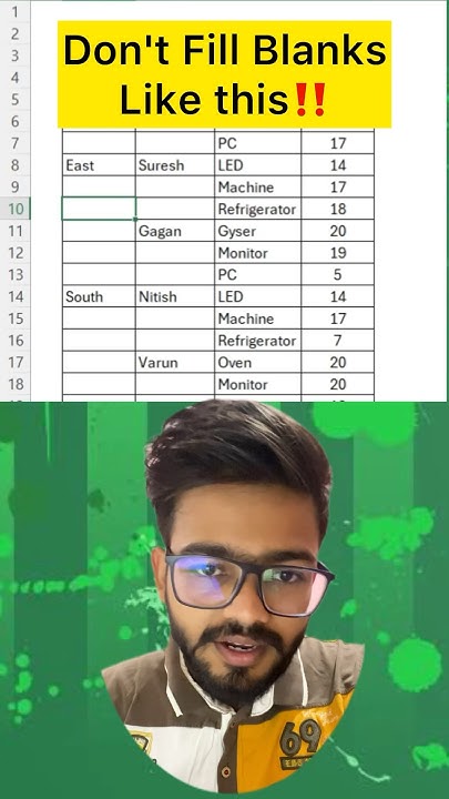 Don T Fill Blanks In Excel‼️instead Use Amazing Trick Exceltips Exceltricks Shorts Excel