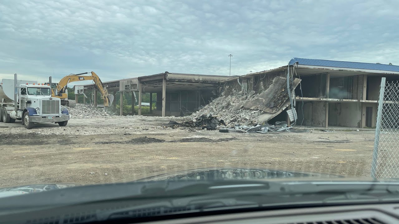 DEMOLITION Of Metro Inn / Best Western W/ Indoor Pool On Corner Of Hwy ...