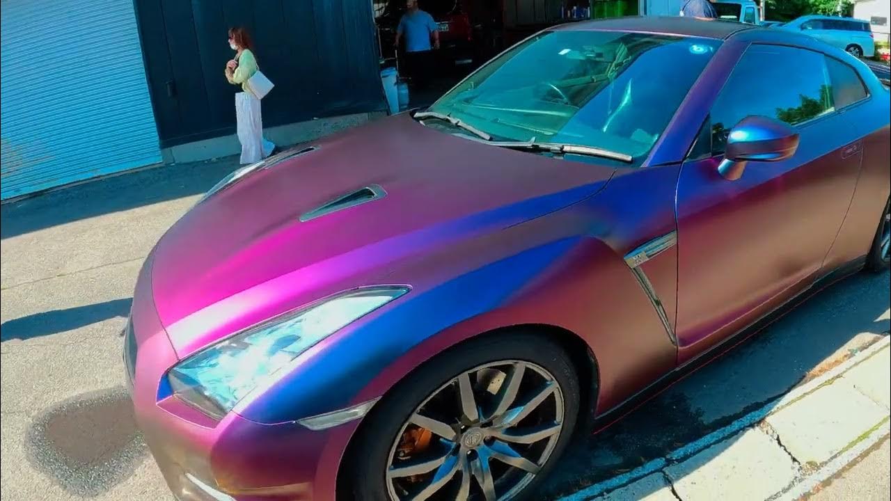 GTR R35 Wrapped in Satin Rushing Riptide - YouTube