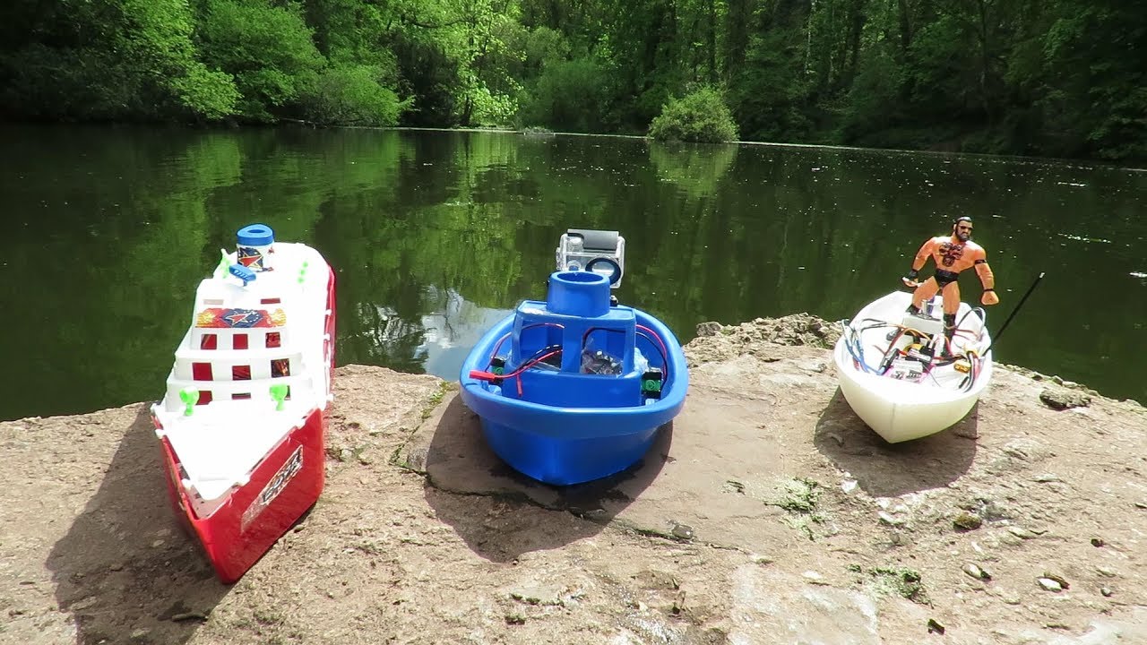 190510 Abbots Pool including 3 RC boats - YouTube