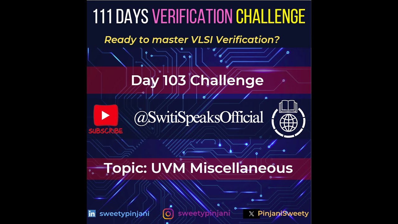 Day103 Uvmswitispeaksofficialuvm Verificationengineer Vlsi Semiconductor Switispeaks Sv
