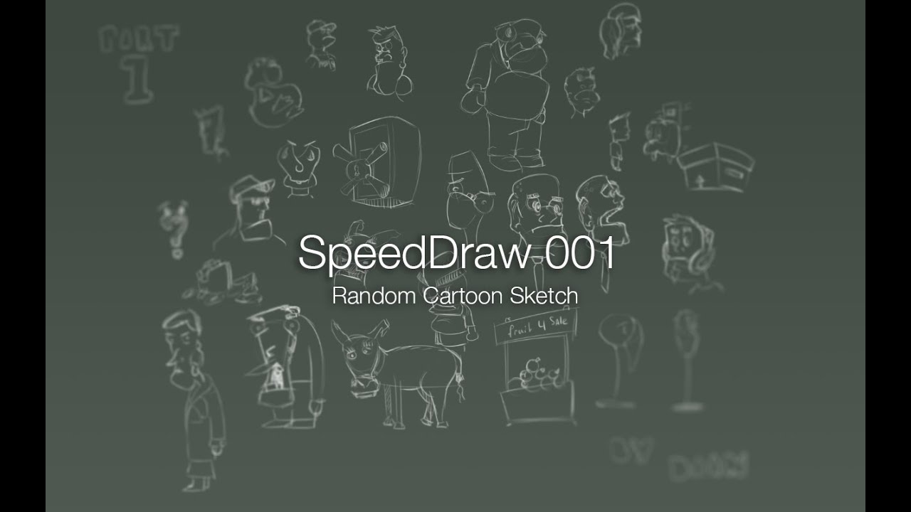 SpeedDraw 001 || Random Cartoon Sketches || - YouTube