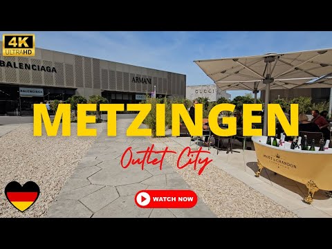 Metzingen Outlet City Walking Tour | [4K] Germany