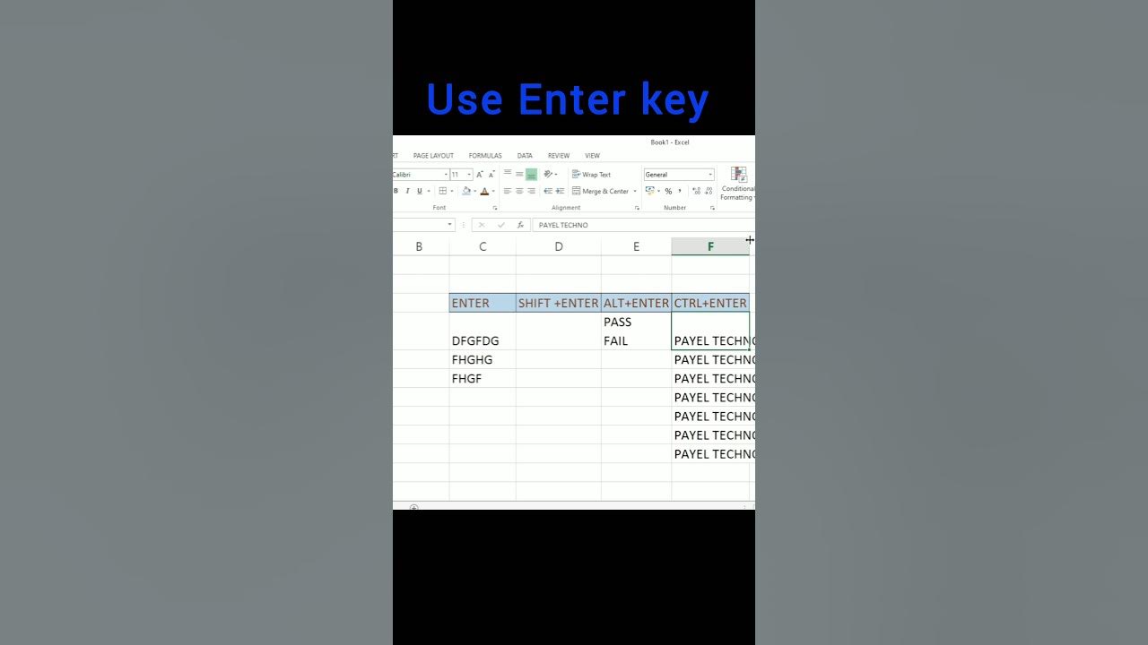 Use Enter key in Excel #exceltech #exceltips #exceltraining #computer #trading #officeexcel ...