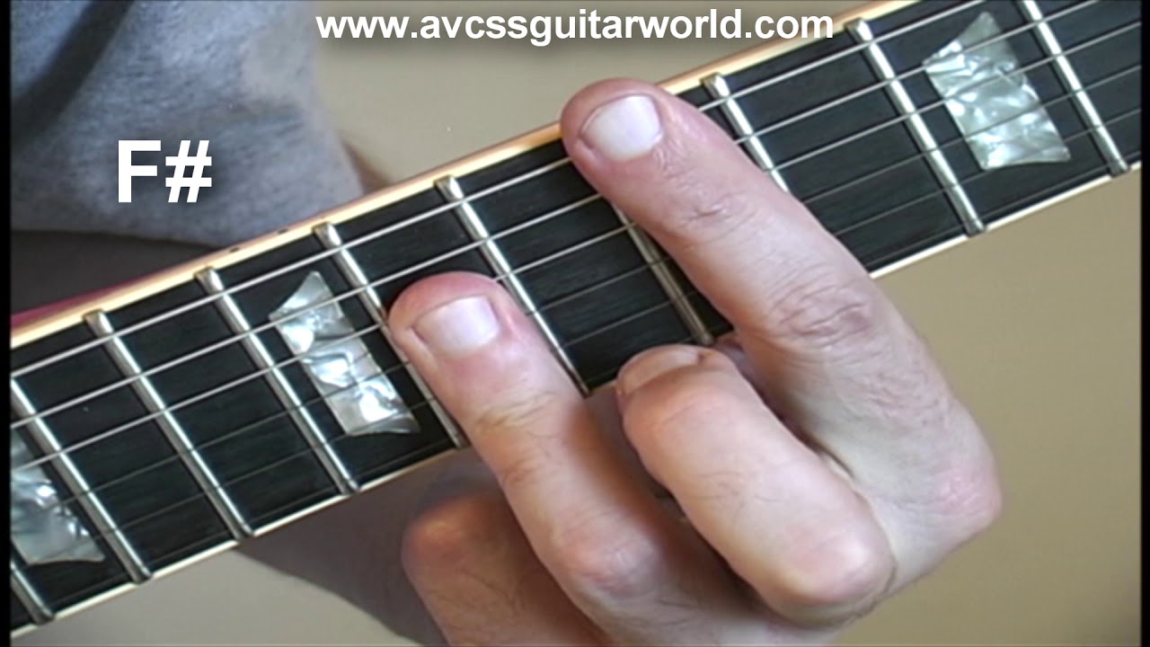 Guitar Lessons, More Barre Chords in the Key of F#, Root Note on A ...