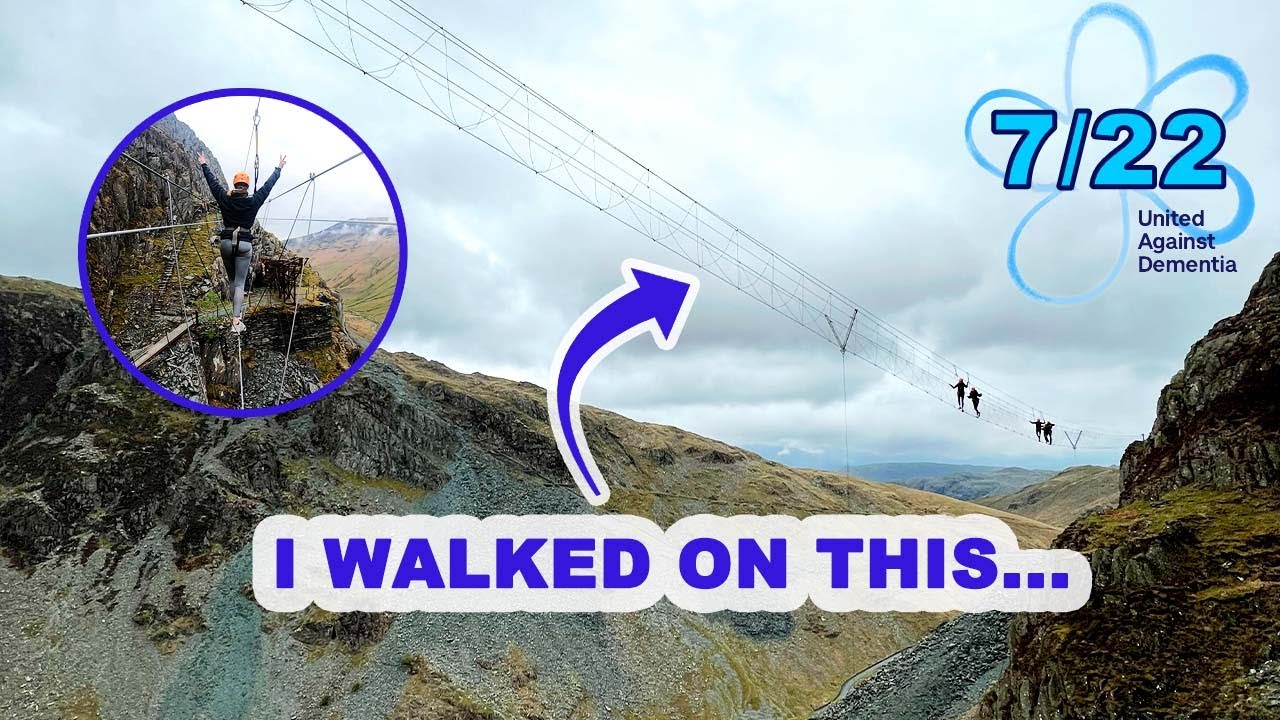 Tightrope Walk at Honister Slate Mine, Lake District. The Longest ...