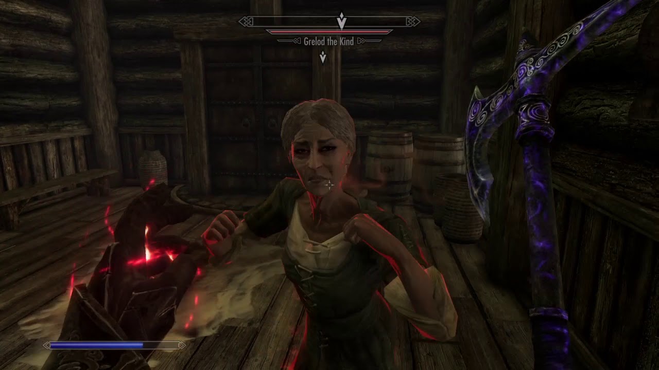 Skyrim Grelod gets killed by guard - YouTube