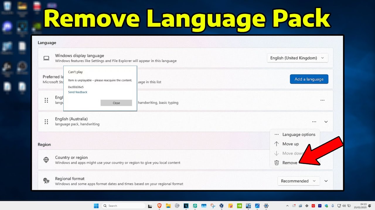 How To Remove Language Pack in Windows 11 - YouTube