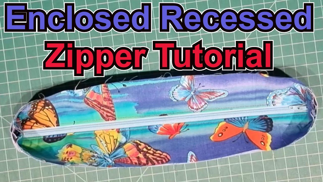How to sew an enclosed recessed zipper panel for any sized bag easy to ...