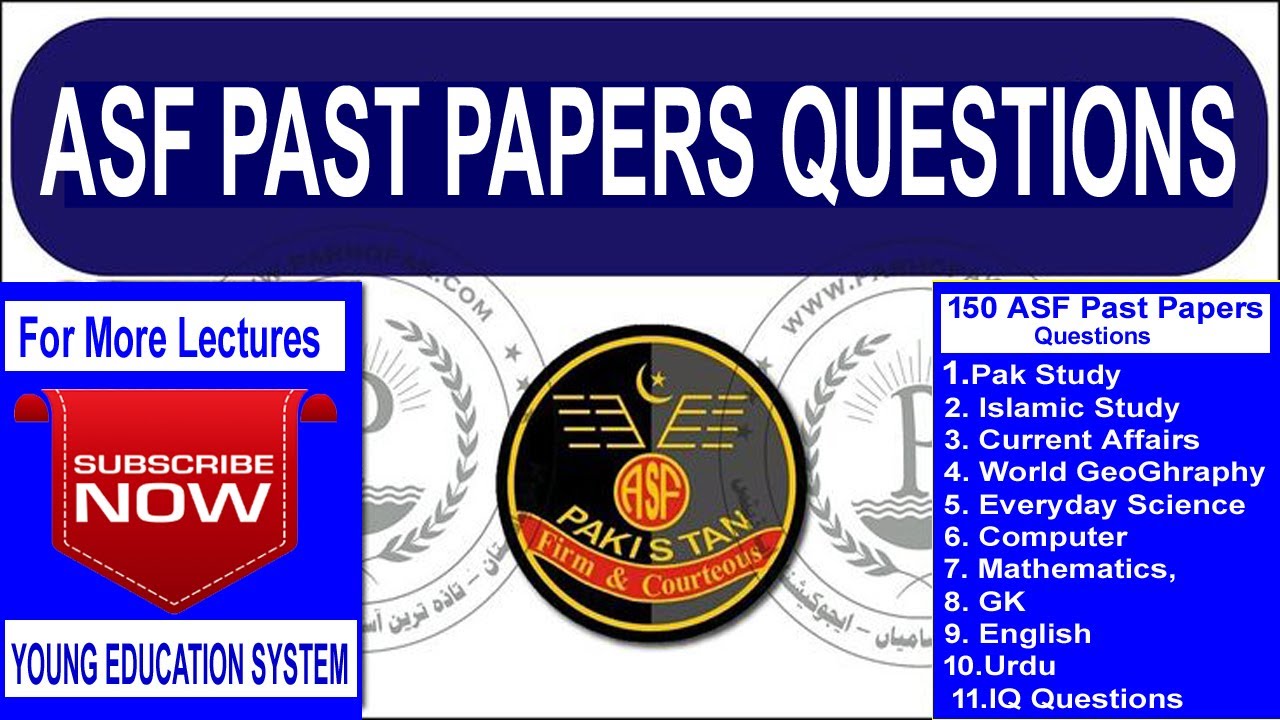 150 PAST ASF PAPER QUESTIONS | 150 MOST REPEATED QUESTIONS |ASF PAST ...