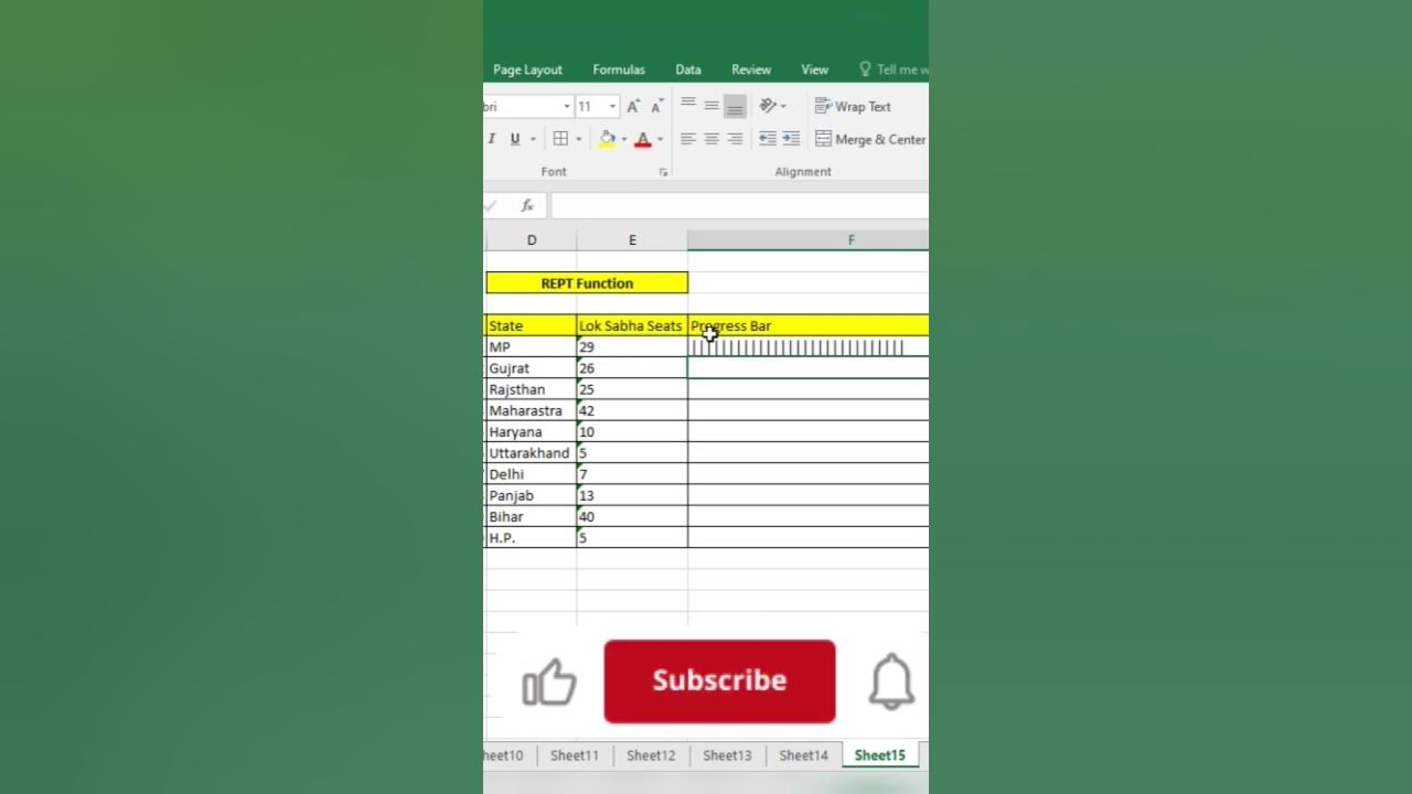 Excel Tutorial - REPT Function in Excel | How to repeat characters a given number of times - YouTube