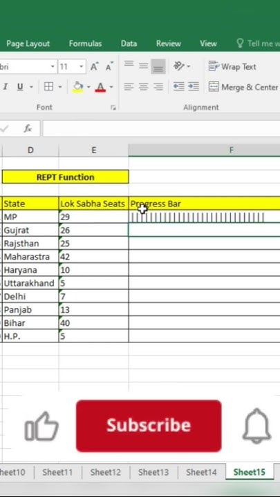 Excel Tutorial - REPT Function in Excel | How to repeat characters a given number of times - YouTube