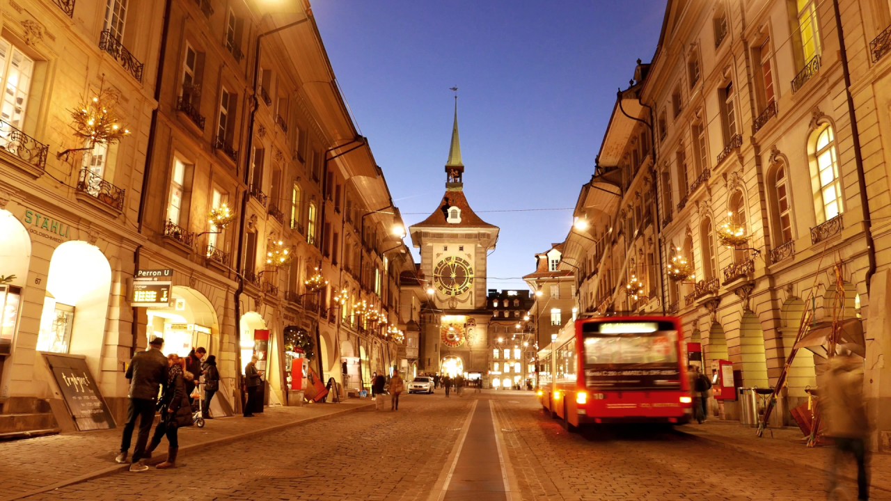 Bern Switzerland bei Nacht Timelapse - YouTube