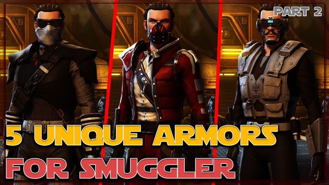 5 unique armors for Smuggler | PART2 | SWTOR 2021 - YouTube