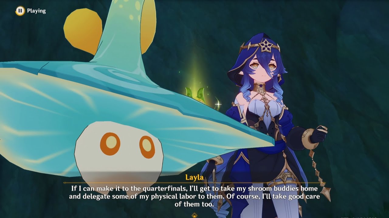 Genshin Impact - Layla First Appearance (Japanese Voice/English Sub ...