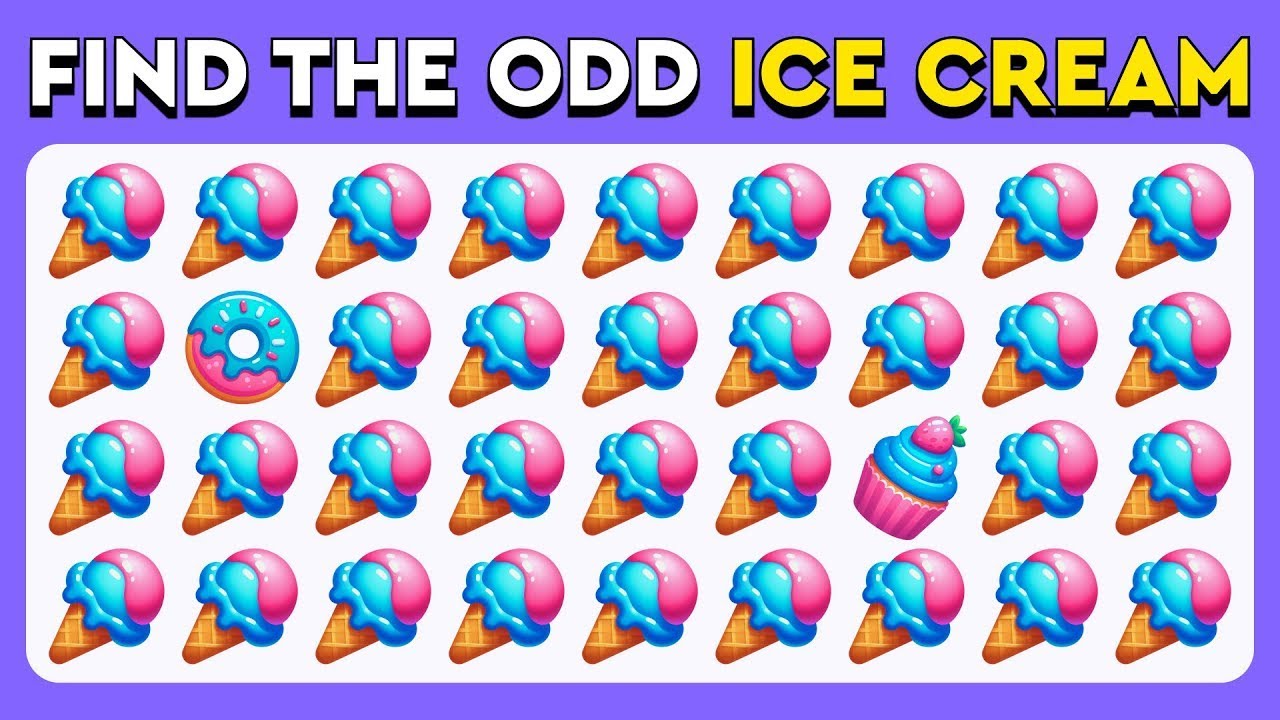 Can you Find the Odd Emoji out & fast food in 10 seconds- Sweet Edition ...