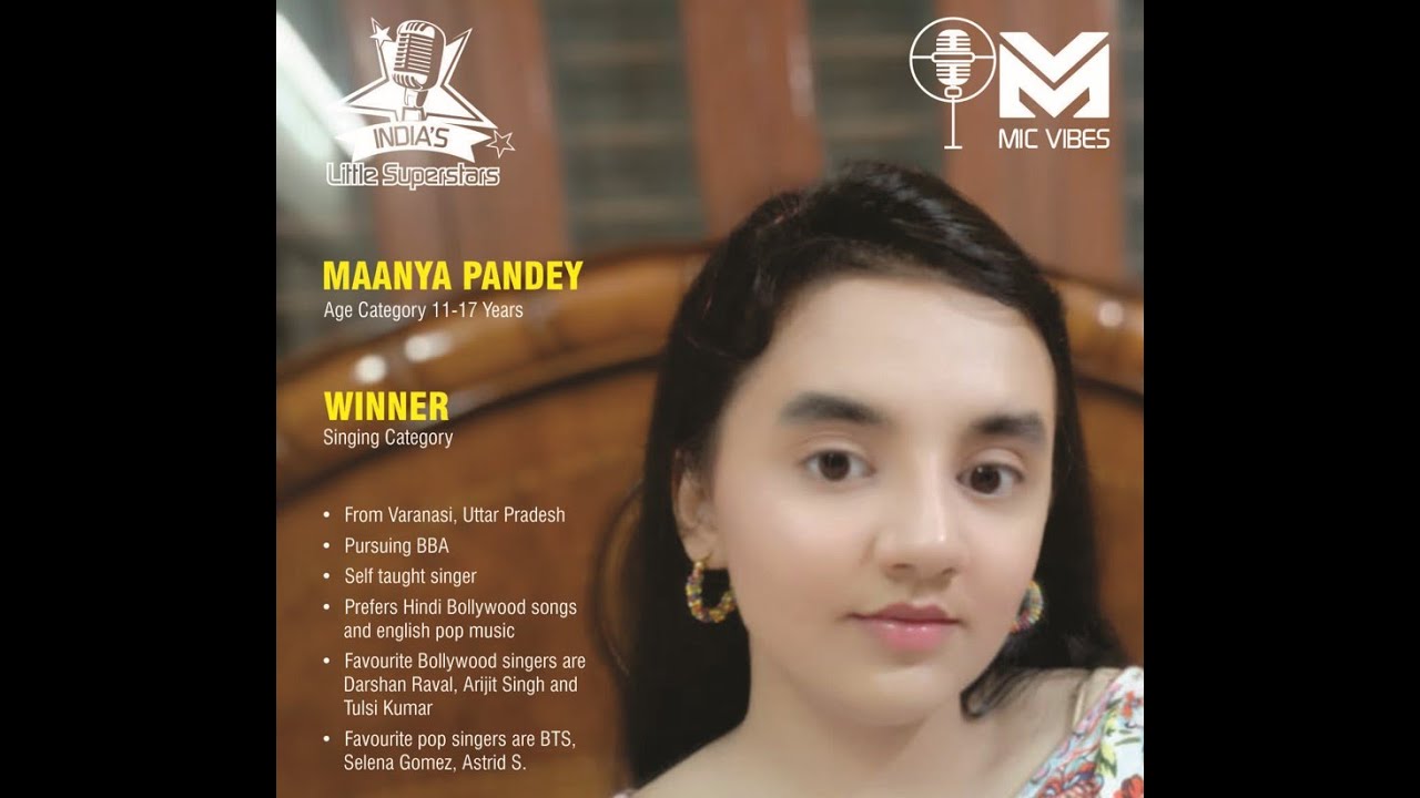 Mic Vibes | India's Little Superstars | Singing Sensation | Maanya ...