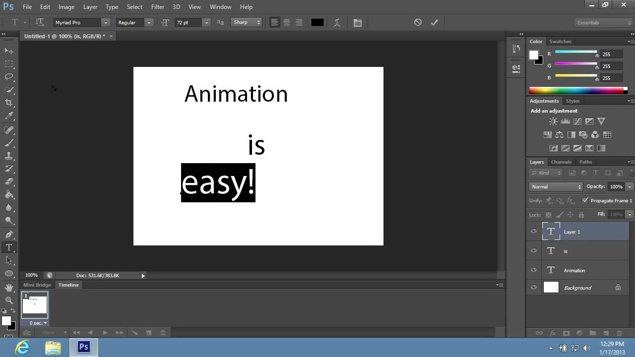 How to Create Animation in Photoshop CS6 New 2014 - YouTube
