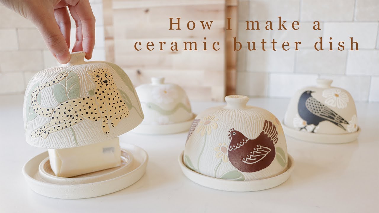 How I make a ceramic butter dish | The entire pottery process | Hand ...