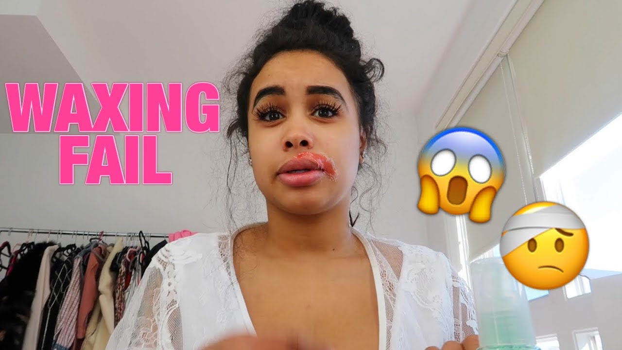 EPIC FAIL I TRIED TO WAX MY OWN EYEBROWS - YouTube
