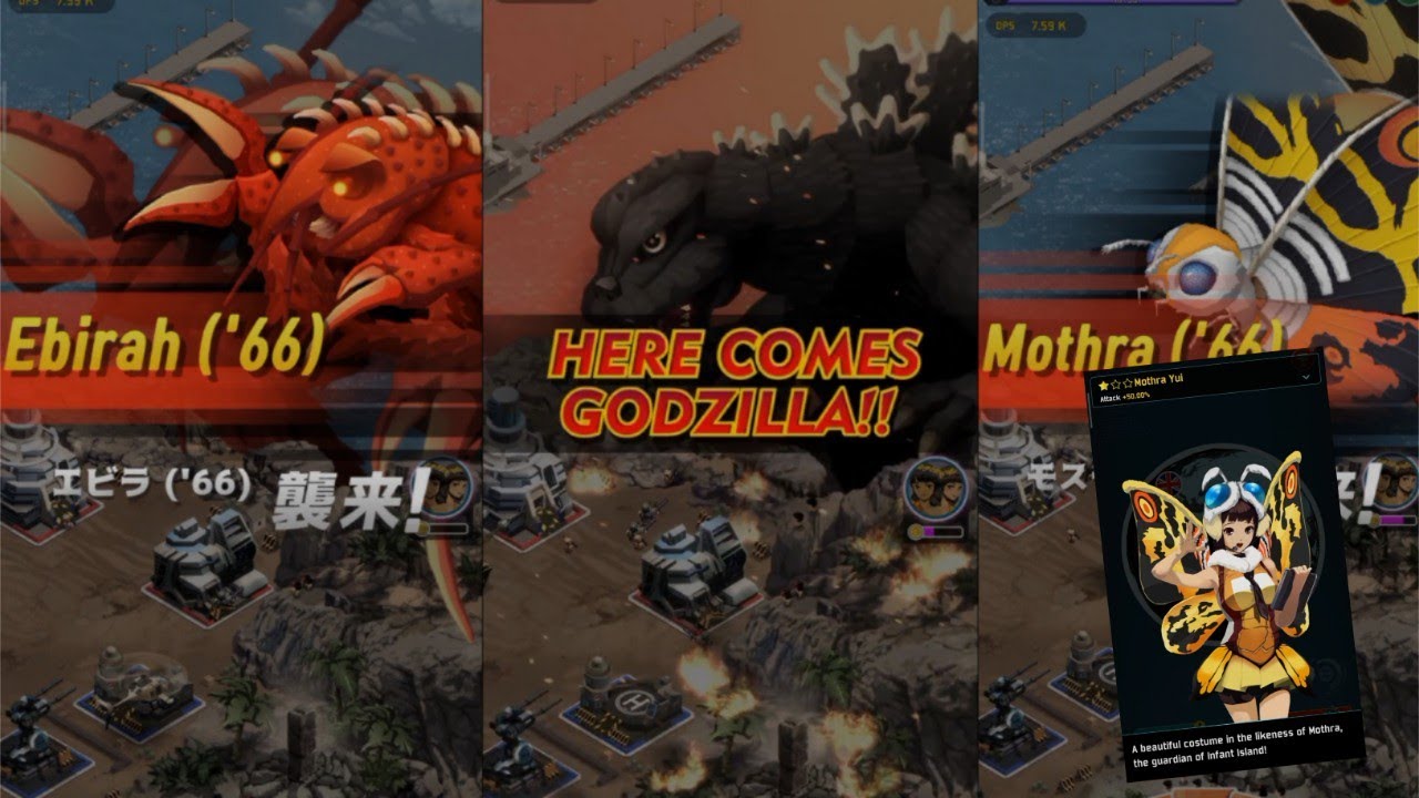 Godzilla vs The Sea Monster lvl 7 to lvl 10 + Yui mothra - Godzilla ...