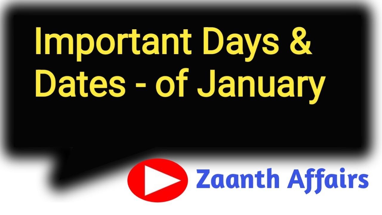 Important Days and Dates of 2024 | January Days List | Month January ...