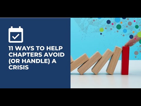 11 Ways to Help Chapters Avoid (Or handle) a Crisis - YouTube