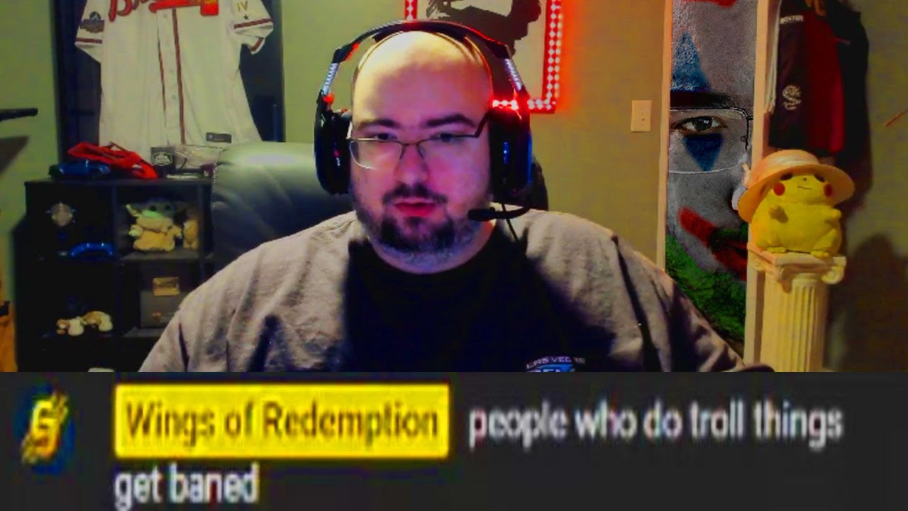 WingsOfRedemption goes on banning spree then ends stream - YouTube