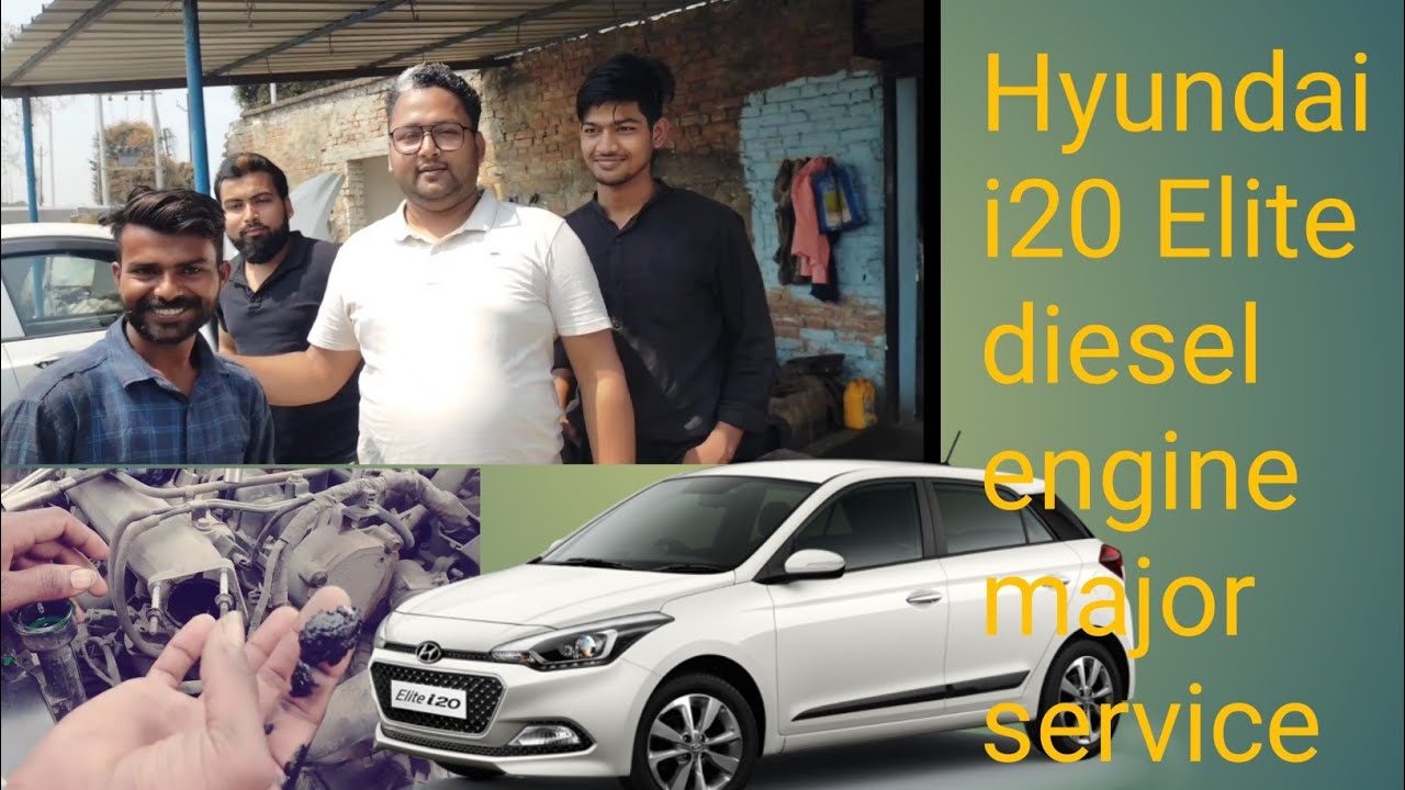 Hyundai i20 Elite diesel engine major service - YouTube