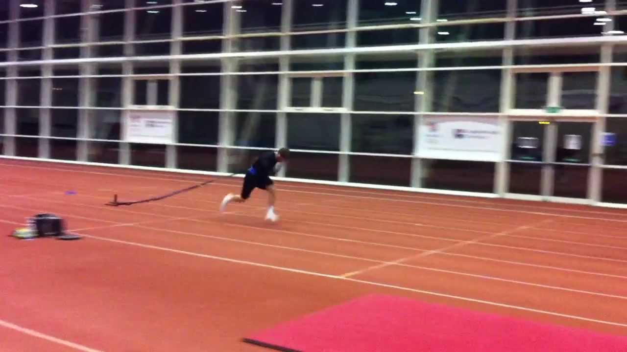Strength training for sprinters - sledge sprints. - YouTube