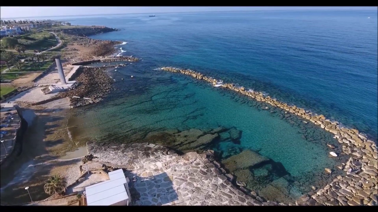 ST GEORGES BAY. CYPRUS AERIAL FOOTAGE - YouTube