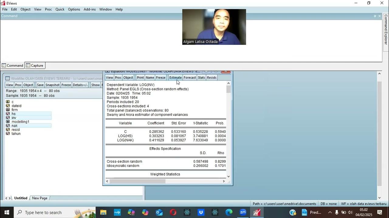 EVIEWS 13 : Import Data Dari Excel, Analisis Deskriptif, Modelling Data - YouTube