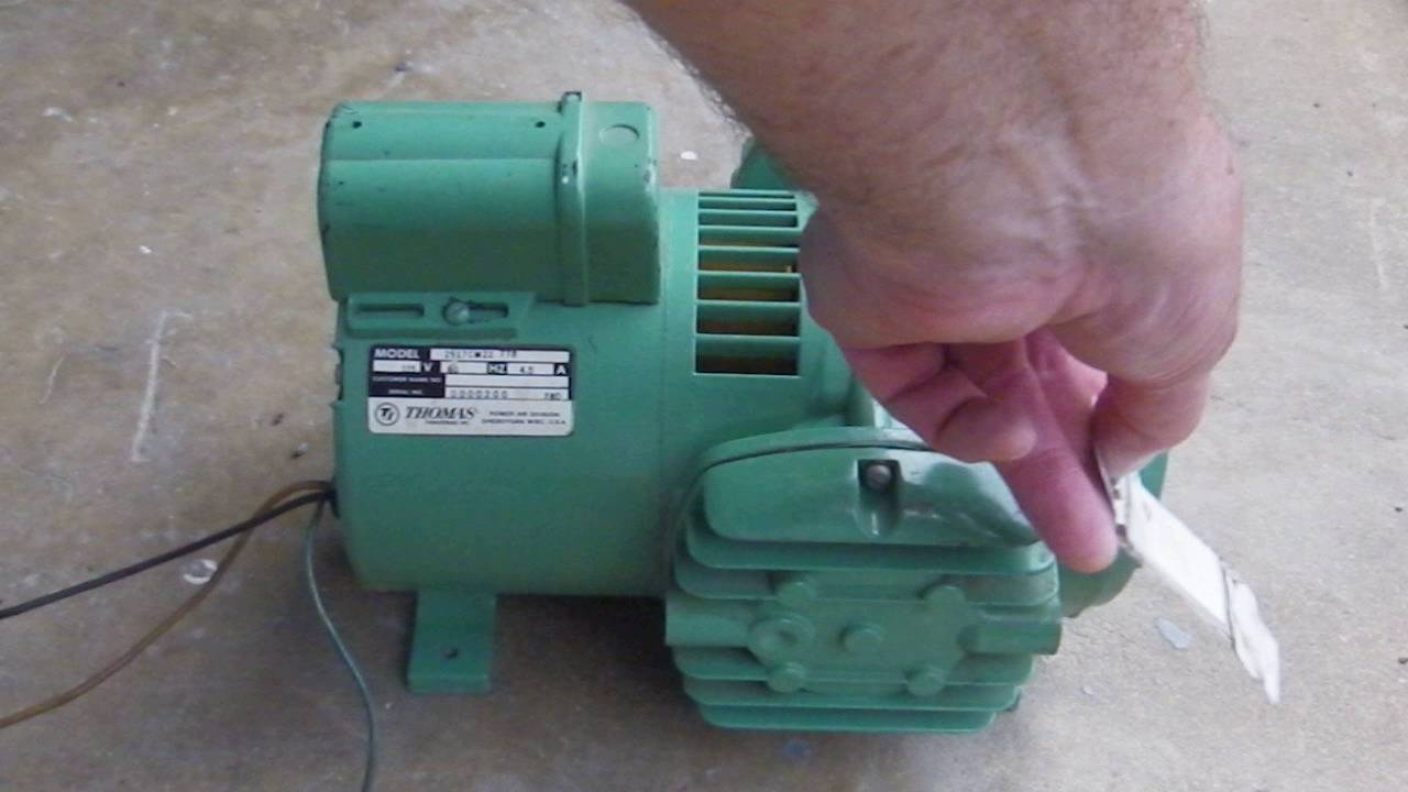 Thomas Ind. Vacuum/Compressor Pump Model-2917CM 22 - YouTube