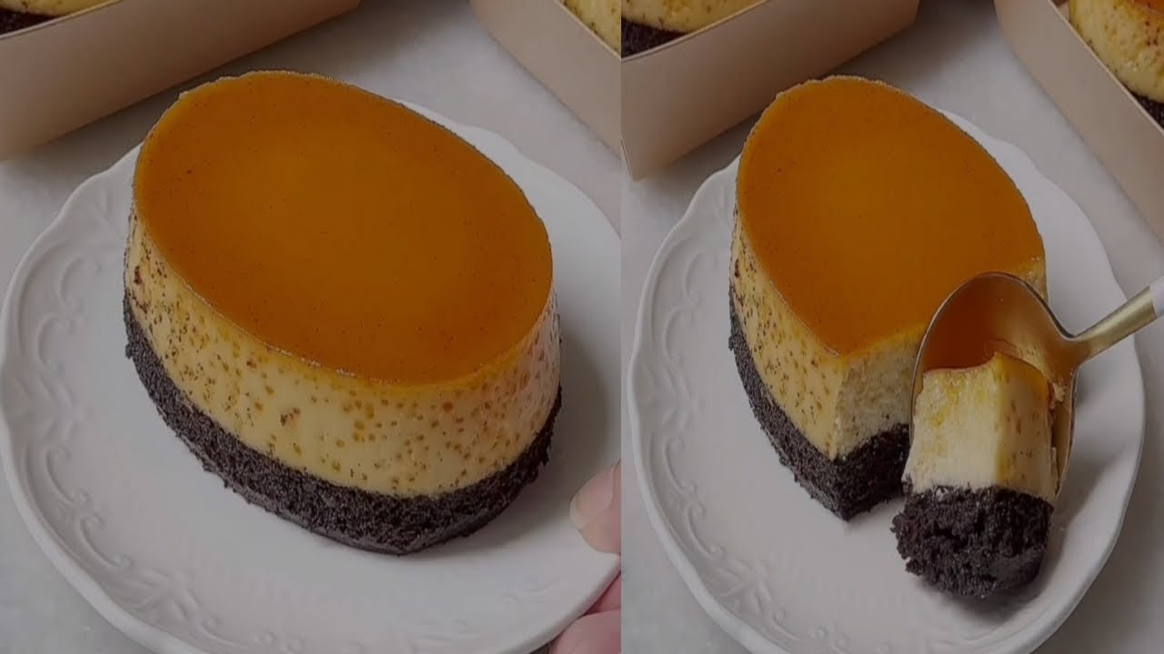 caramel cheese pudding recipe. cheese chocolate pudding. yummy tasty 🤤 ...