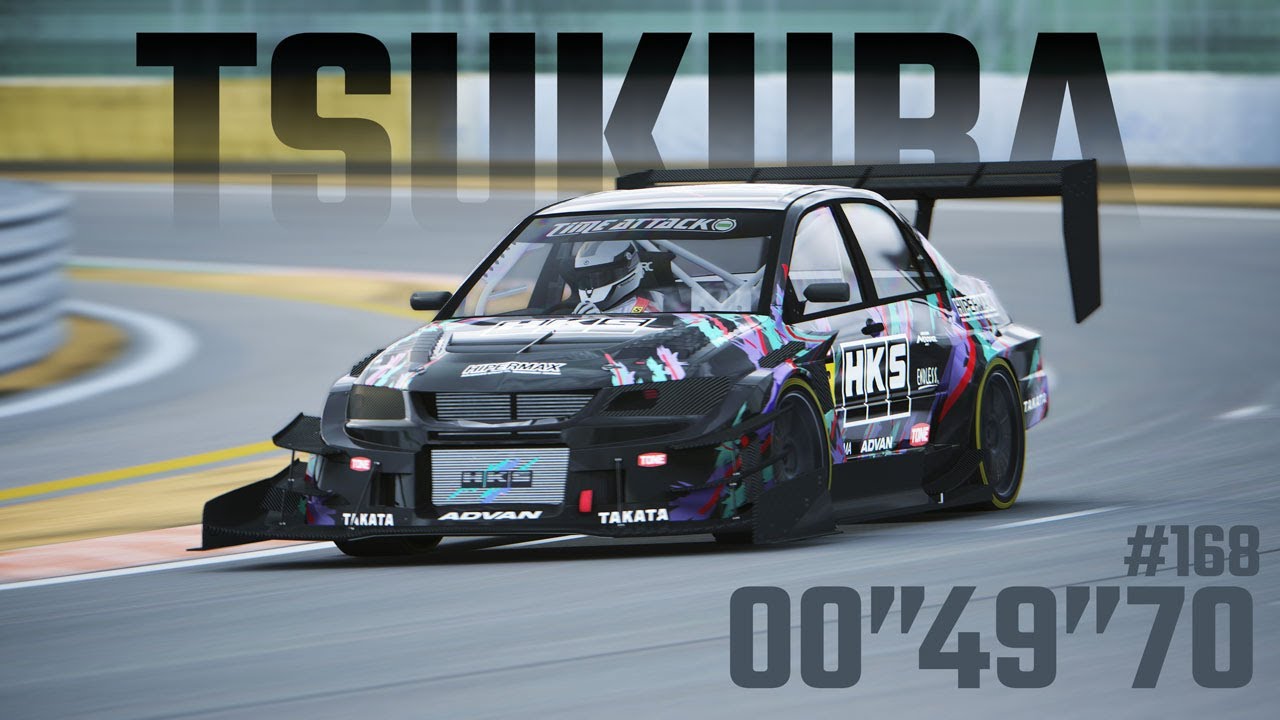 【Assetto Corsa】 筑波サーキットTC2000 Time Attack 168 : Mitsubishi Lancer Evo ...