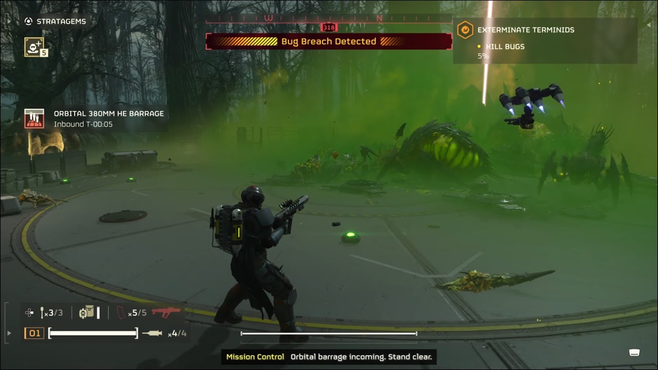 HELLDIVERS 2 Solo Eradicate vs bugs. Gas build - YouTube