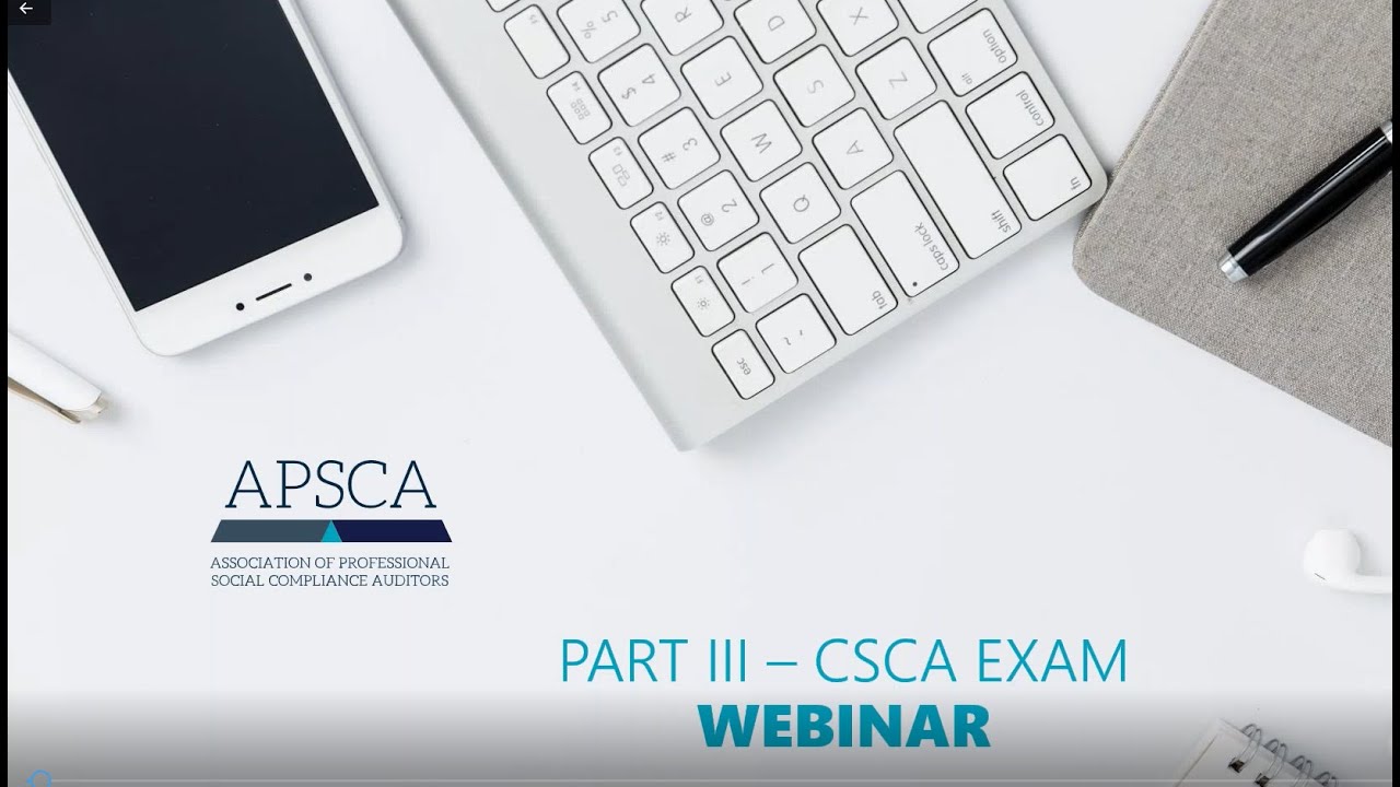 Webinar - About APSCA's Part III CSCA Exam - YouTube