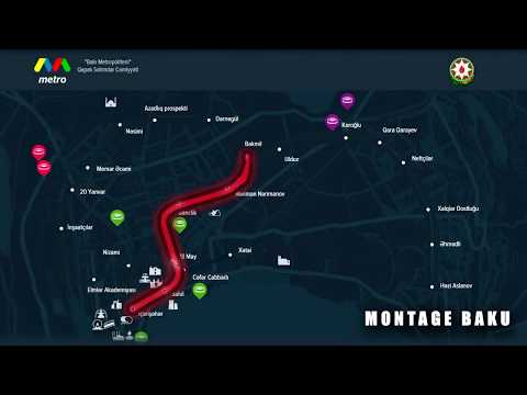 Bakı Metrosunu öyrənək 🚇 Xəritə Plan 🚉