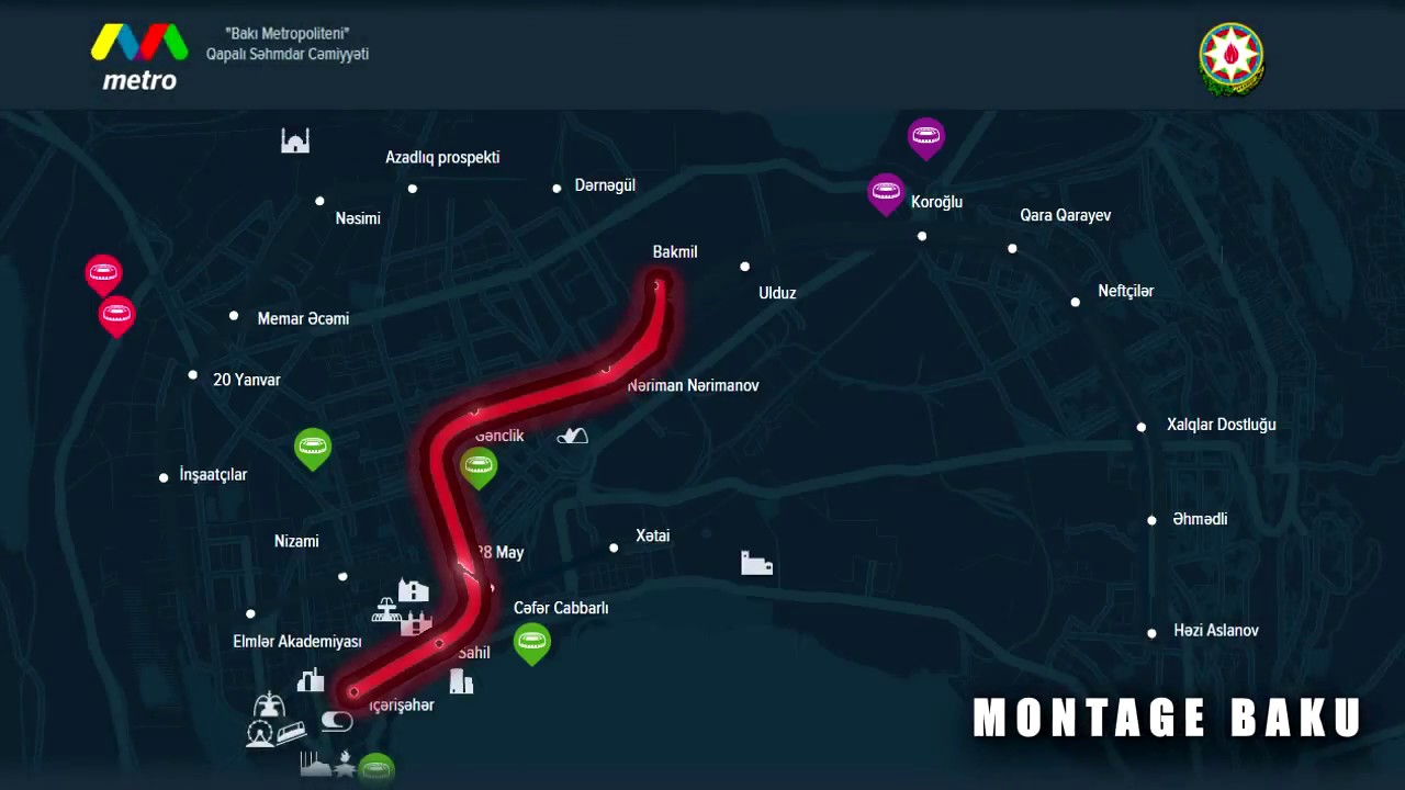 Bakı Metrosunu öyrənək 🚇 Xəritə Plan 🚉 - YouTube