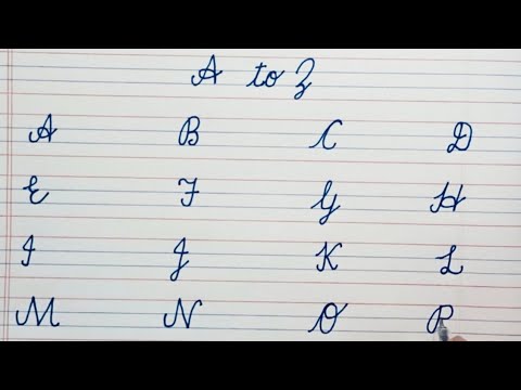 Cursive writing || Capital Letters || How to Write Capital Alphabets in ...
