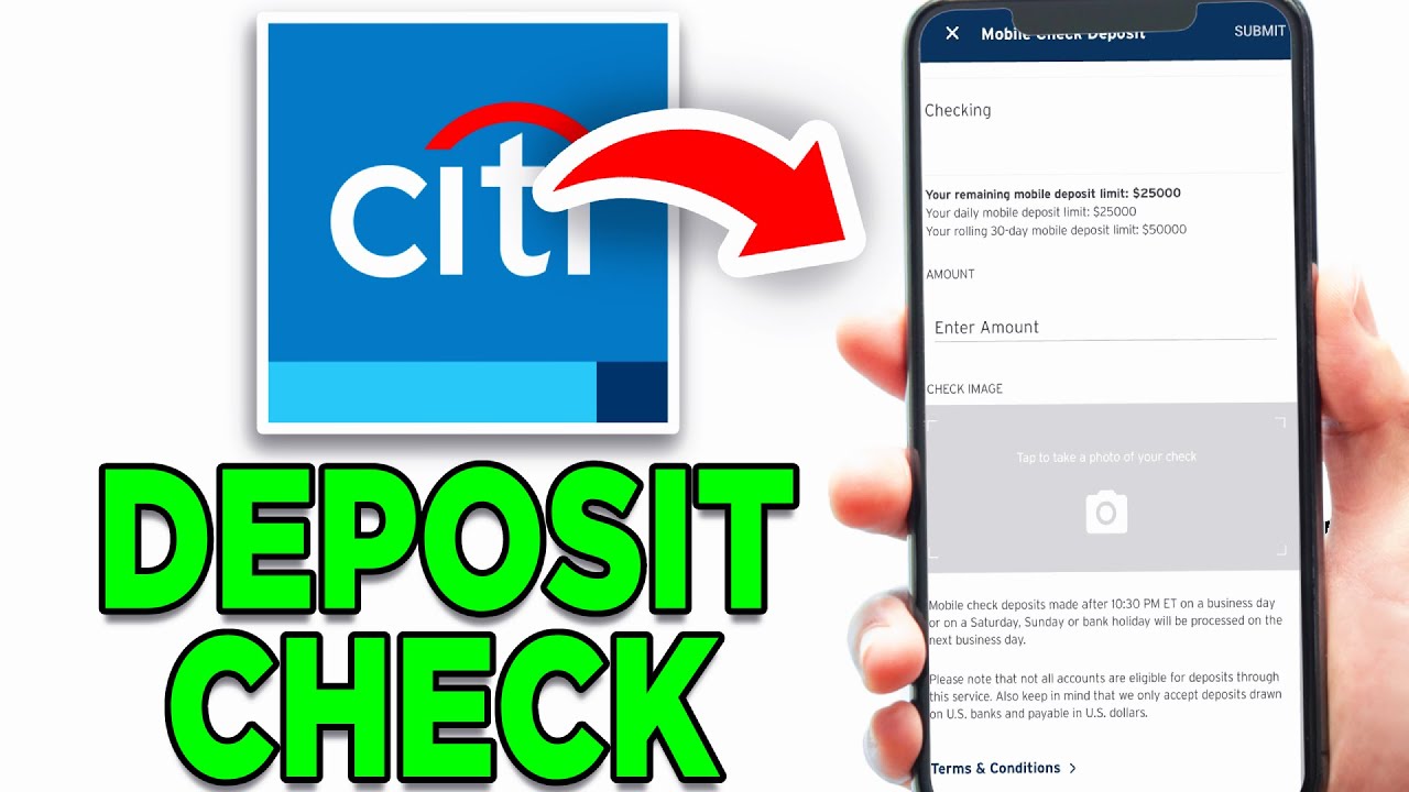 How To Deposit Check On Citibank App! - Full Guide - YouTube