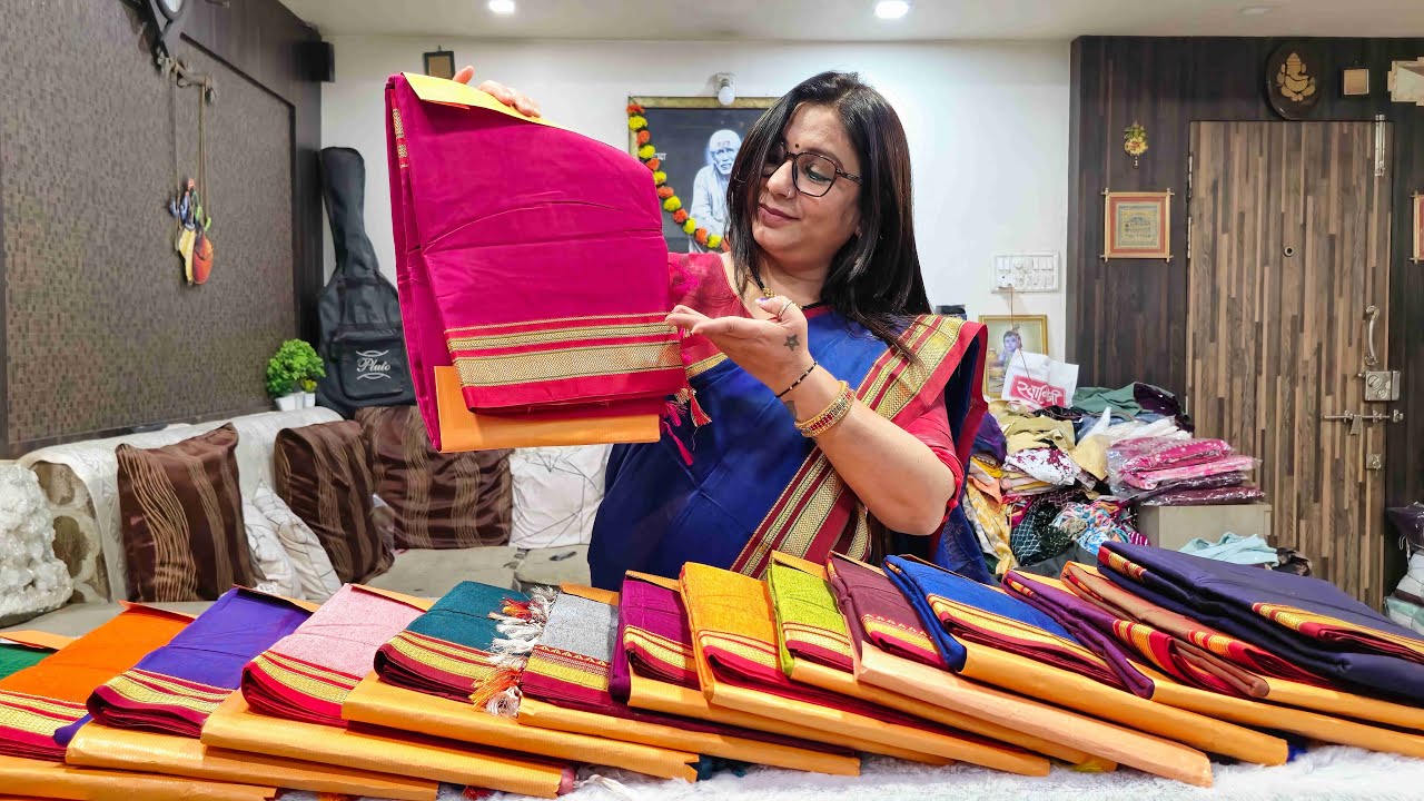 Irkal Saree Collection | Maharashtrian Gem | More than 15 Colors | Free ...