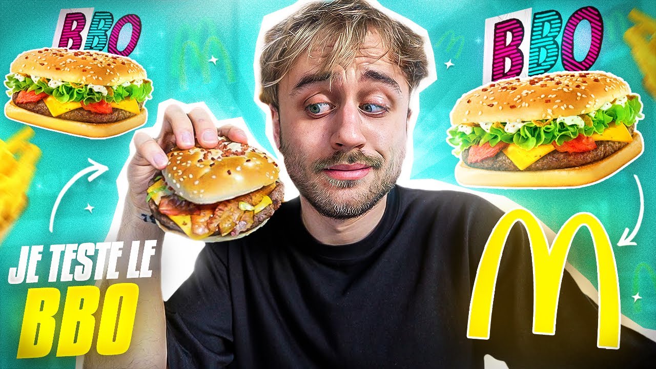 Je TESTE le BBO, nouveau BURGER MCDONALD'S 🍔 (CBO au bœuf) - YouTube