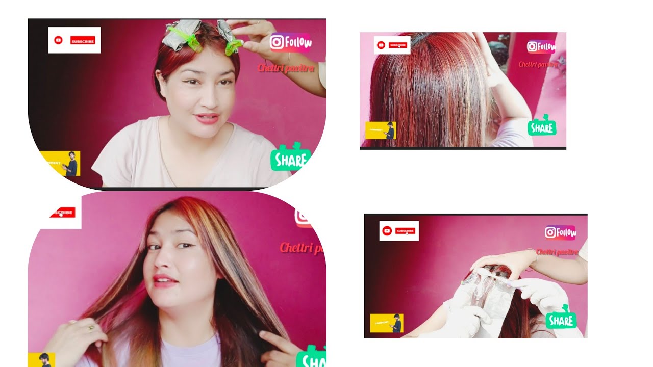 How to highlight your hair at home - YouTube